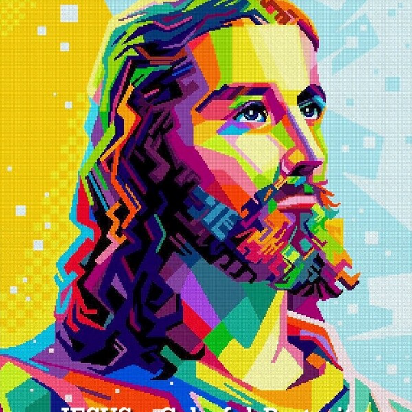 Jesus Cross Stitch Pattern - Etsy