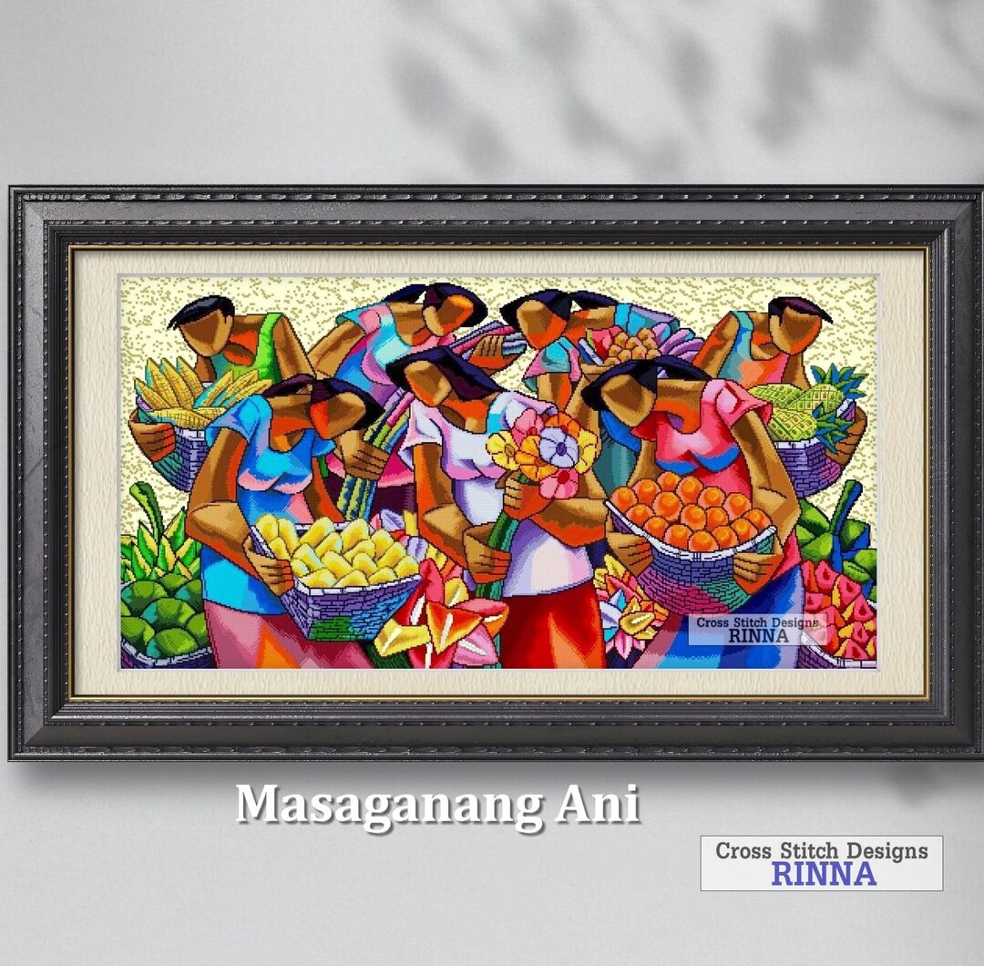 Cross Stitch Pattern Filipino Art Design Masaganang Ani Cross Stitch ...