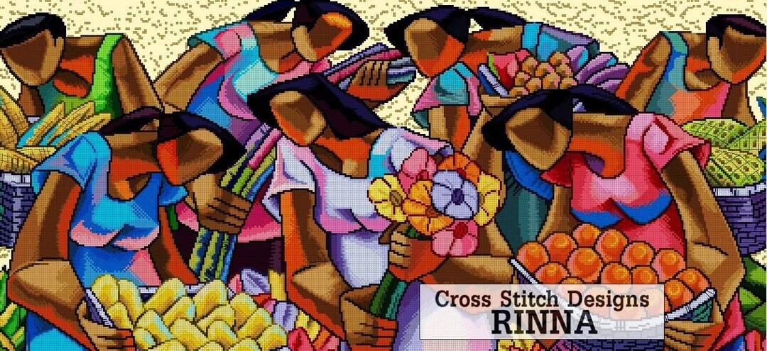 Cross Stitch Pattern Filipino Art Design Masaganang Ani Cross Stitch ...