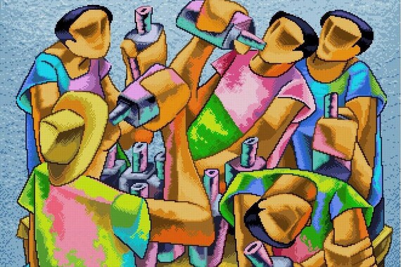 Inuman Na time for Drinks Filipino Art in Cross Stitch PDF - Etsy