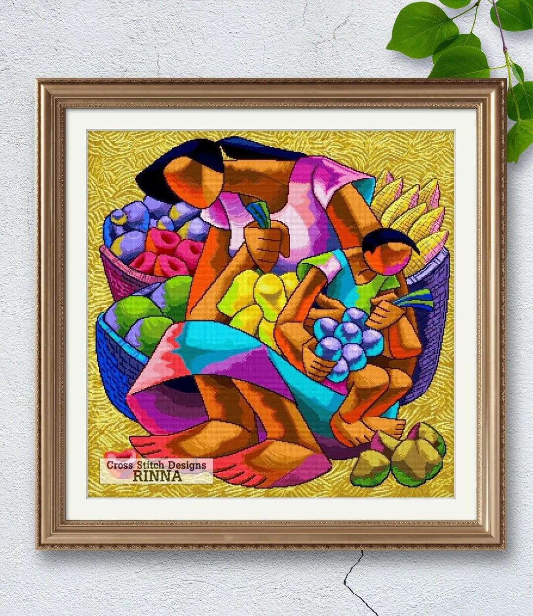 Cross Stitch Pattern Filipino Art Design Mga Tindang Prutas (fruit ...
