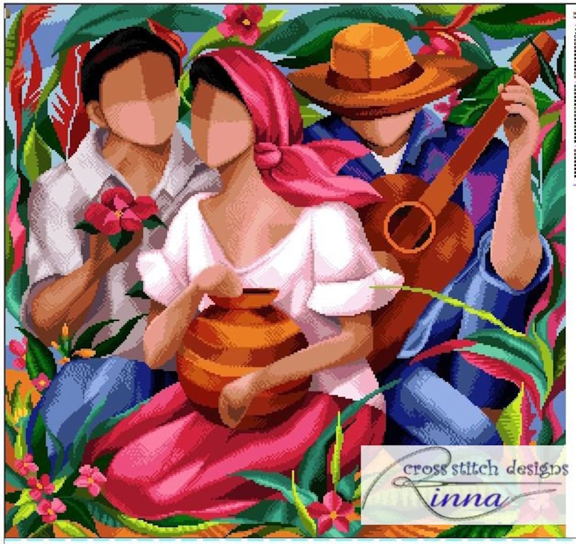 HARANA courtship Song Filipino Art-cross Stitch PDF Pattern - Etsy