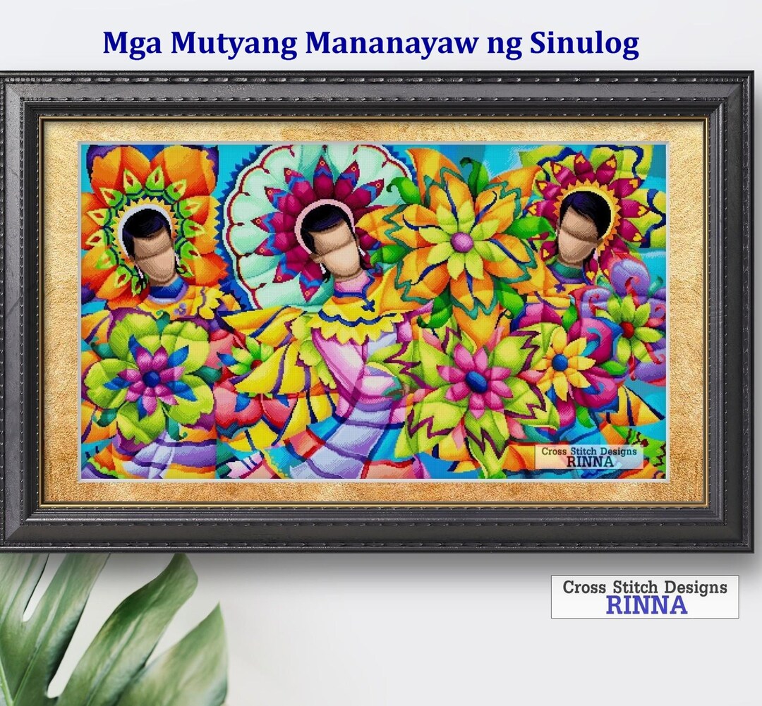 Cross Stitch Pattern Filipino Art Design Lady Dancers of Sinulog ...
