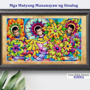 Cross Stitch Pattern Filipino Art Design Lady Dancers of Sinulog ...