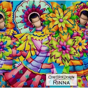 Cross Stitch Pattern Filipino Art Design Lady Dancers of Sinulog ...