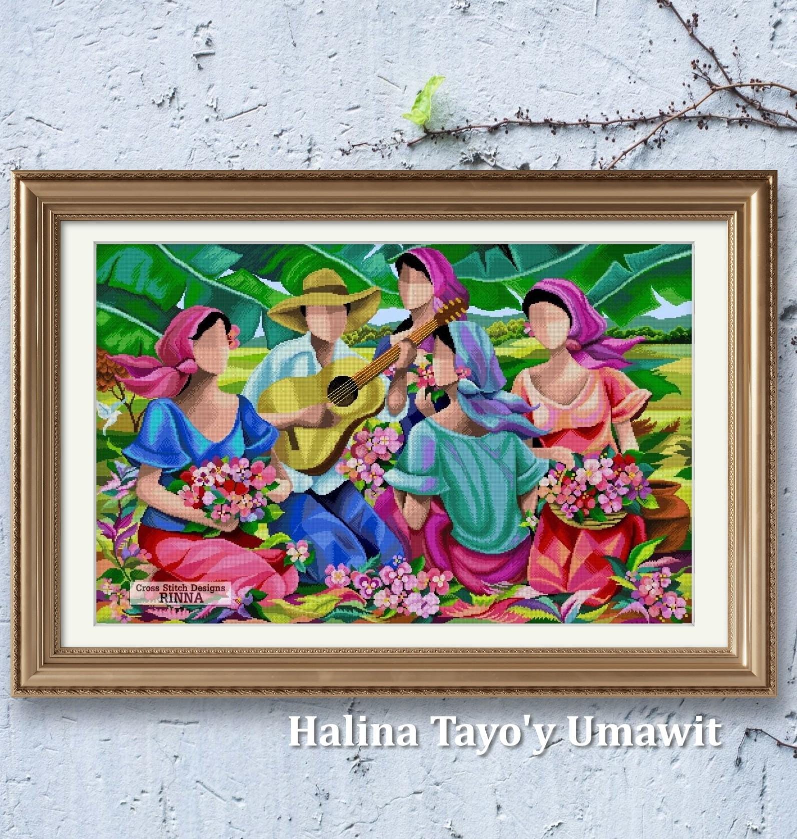 Cross Stitch Pattern Filipino Art Design Halina Tayo'y Umawit - Cross ...