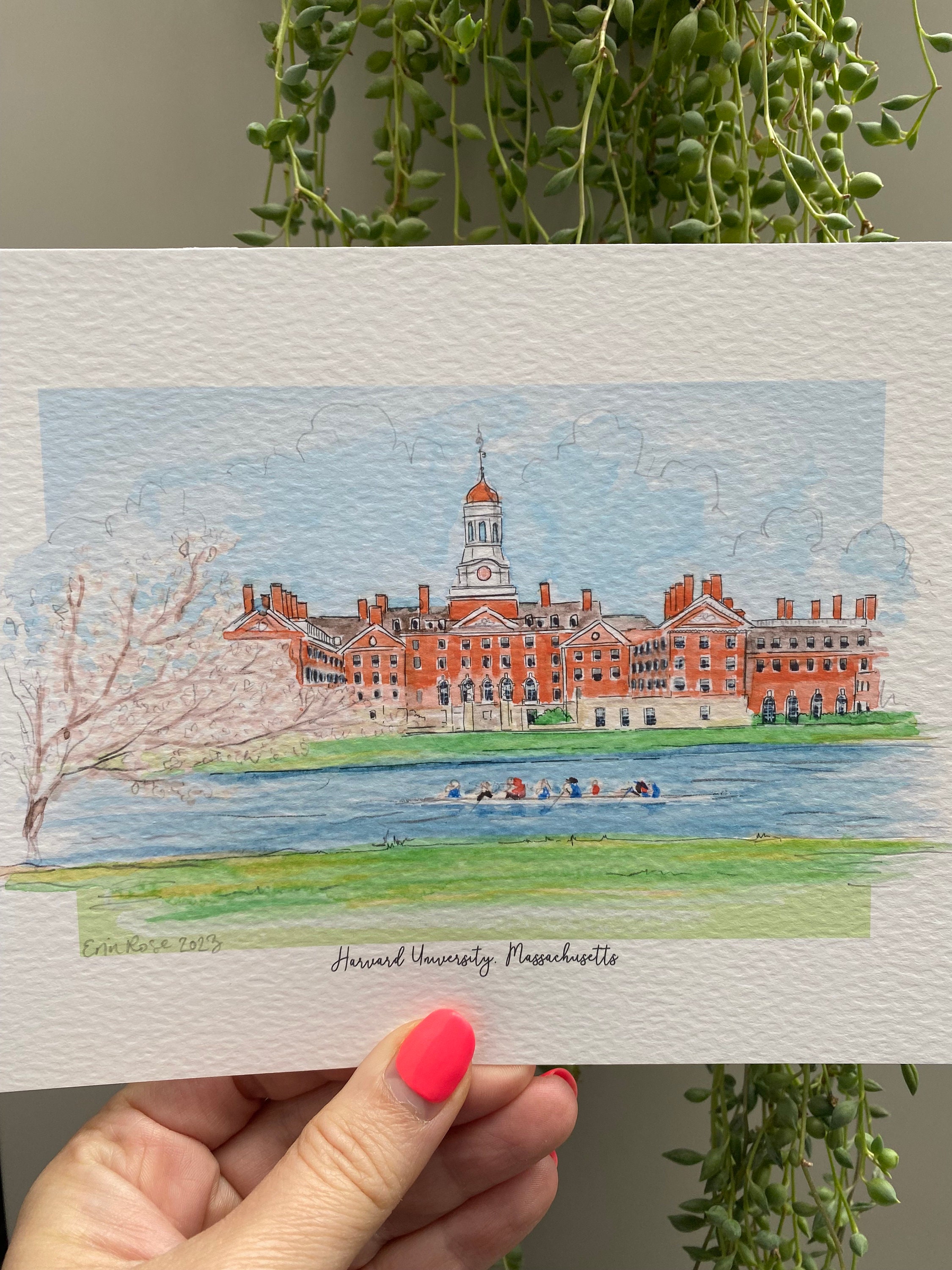 Personalised Harvard University Giclee Art Print - Harvard ...