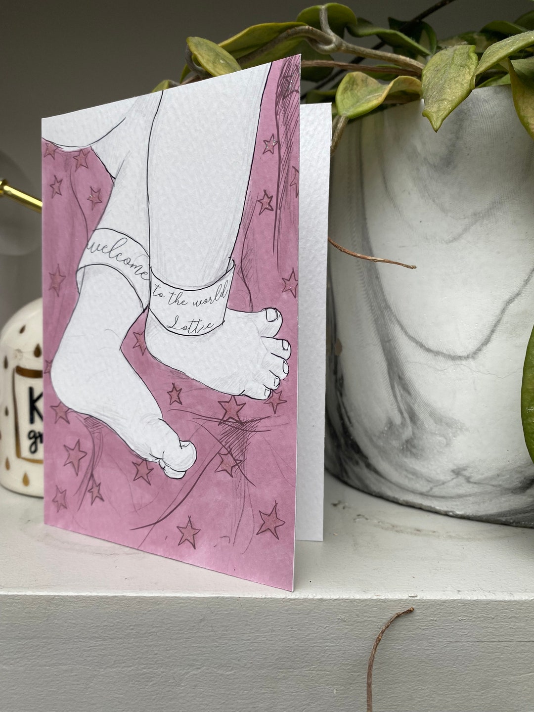Newborn Baby Feet 'welcome to the World' Card - New Baby Card ...