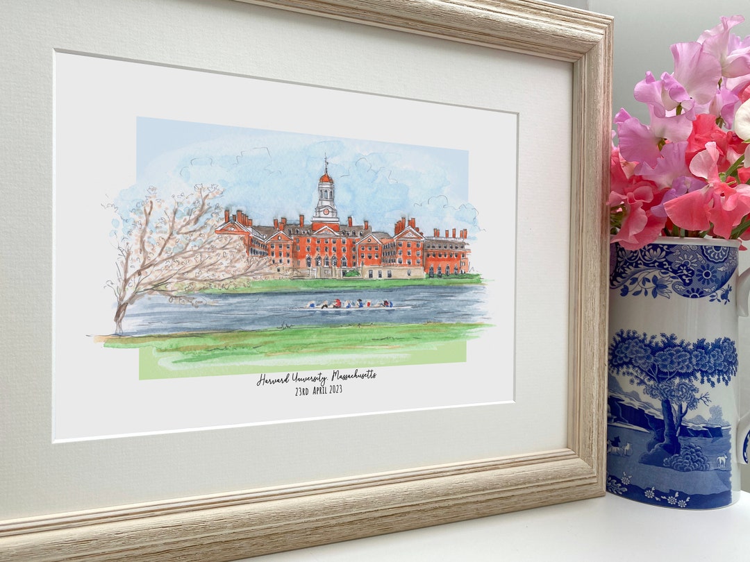Personalised Harvard University Giclee Art Print - Harvard ...
