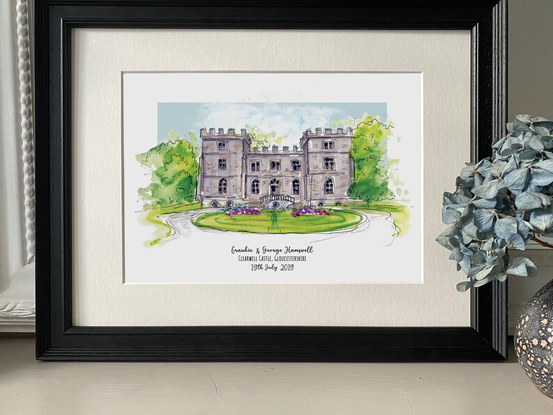 Personalised Clearwell Castle Art Giclee Print - Clearwell Castle ...