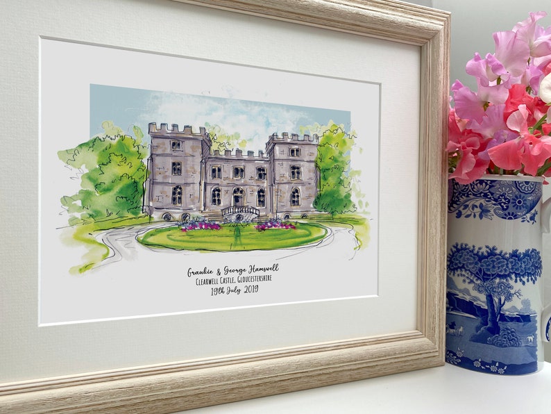 Personalised Clearwell Castle Art Giclee Print - Clearwell Castle ...