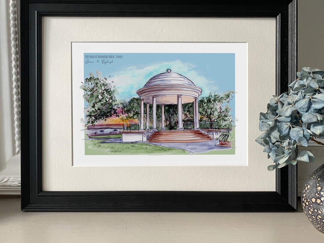 Personalised 'rotunda at Balmoral' Sydney Giclee Art Print - Sydney ...