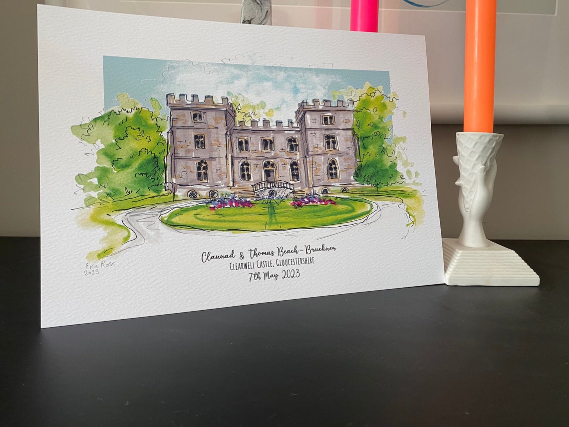 Personalised Clearwell Castle Art Giclee Print - Clearwell Castle ...