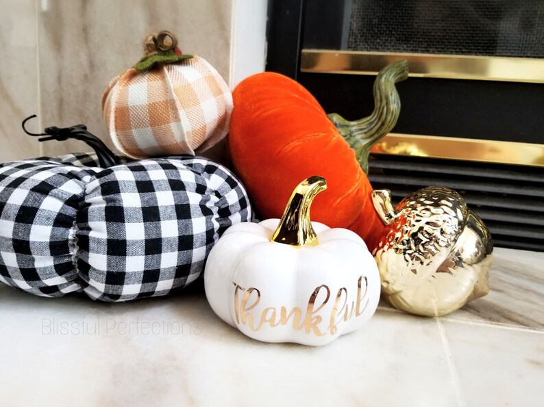 Velvet Pumpkin Decor Fall Pumpkin Decor Pumpkin Decor Fall | Etsy