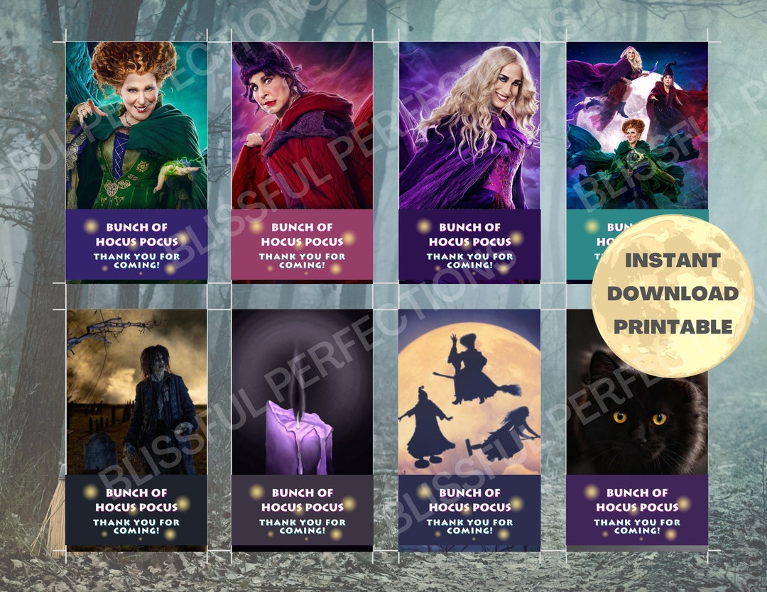 Printable Hocus Pocus Thank You Tags Hocus Pocus Favor Tags - Etsy