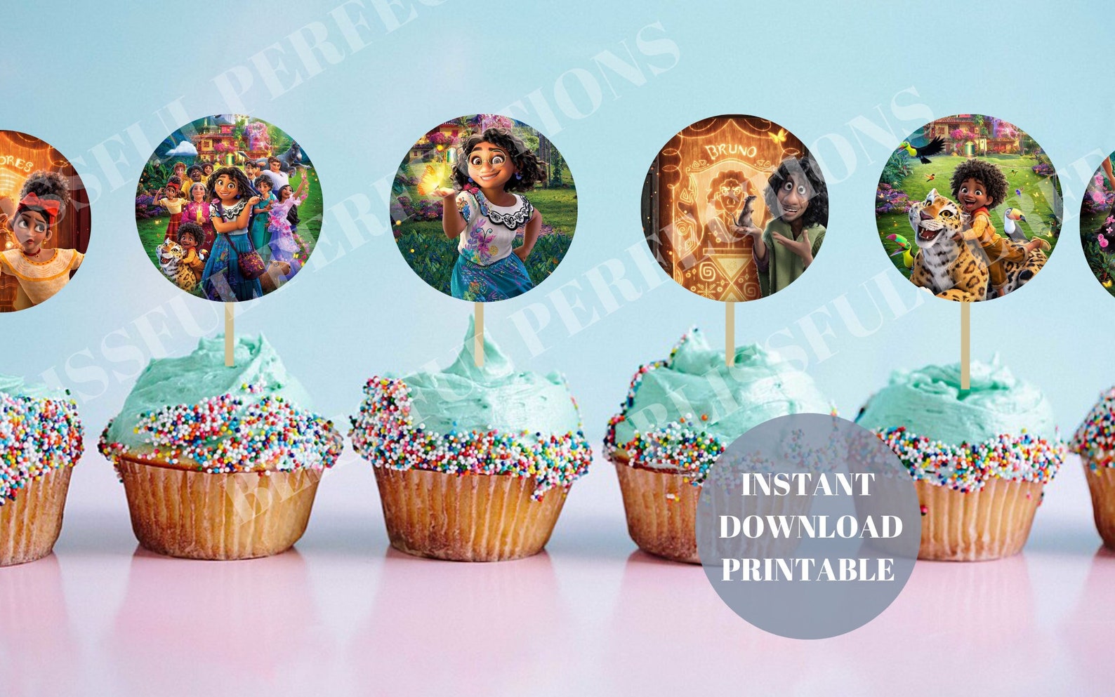 Printable Encanto Cupcake Toppers Encanto Toppers Encanto Etsy
