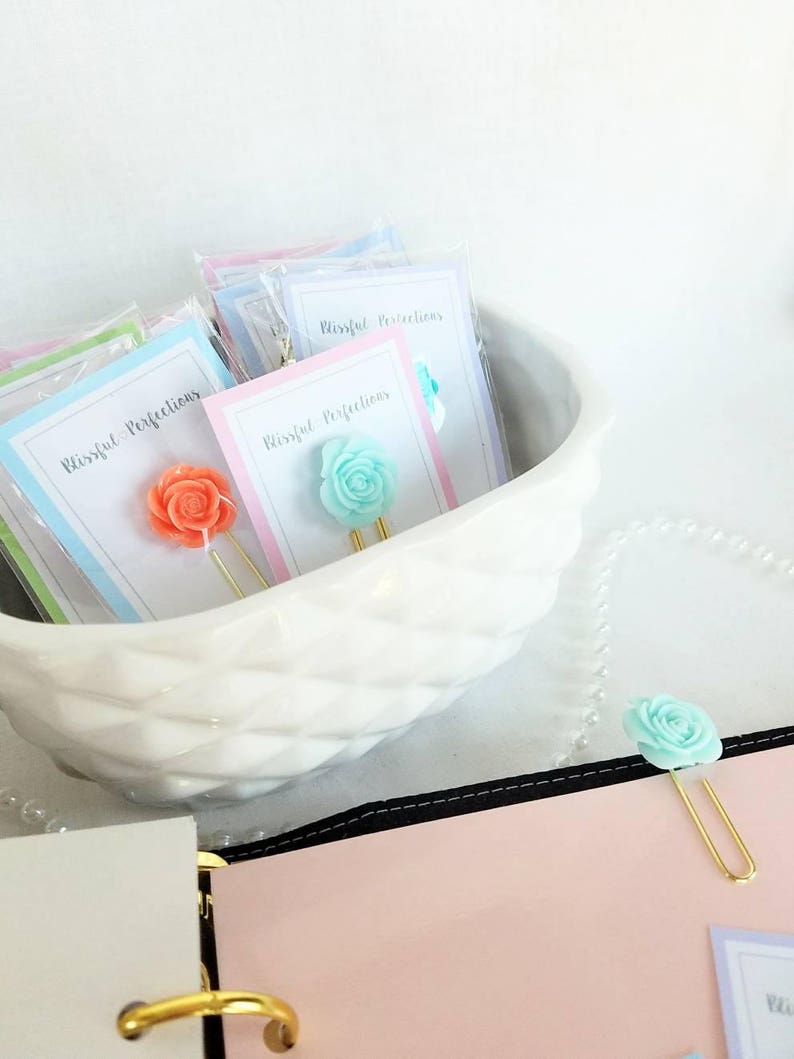 Spring Floral Paperclips Flower Planner Clips Floral | Etsy