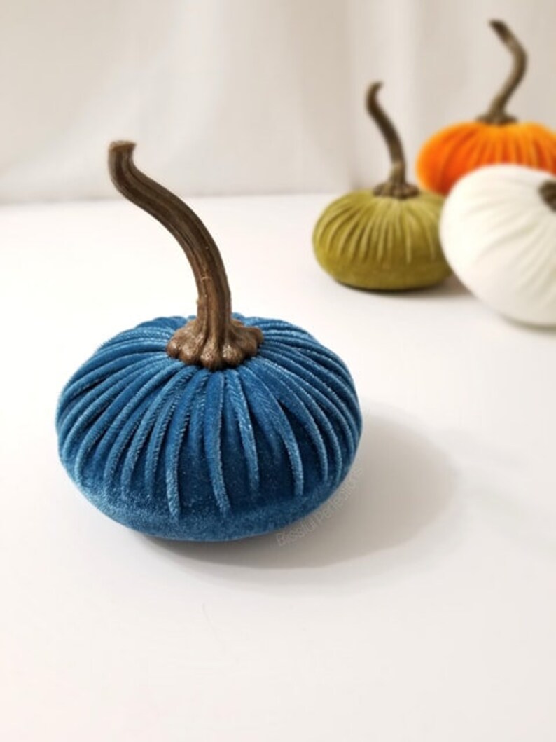 Velvet Pumpkin Decor Fall Pumpkin Decor Pumpkin Decor Fall | Etsy