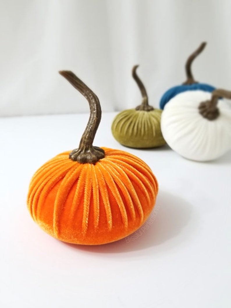 Velvet Pumpkin Decor Fall Pumpkin Decor Pumpkin Decor Fall | Etsy
