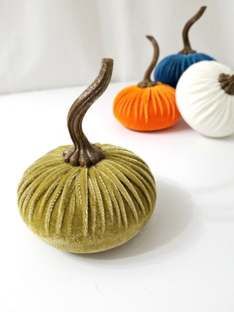 Velvet Pumpkin Decor Fall Pumpkin Decor Pumpkin Decor Fall | Etsy