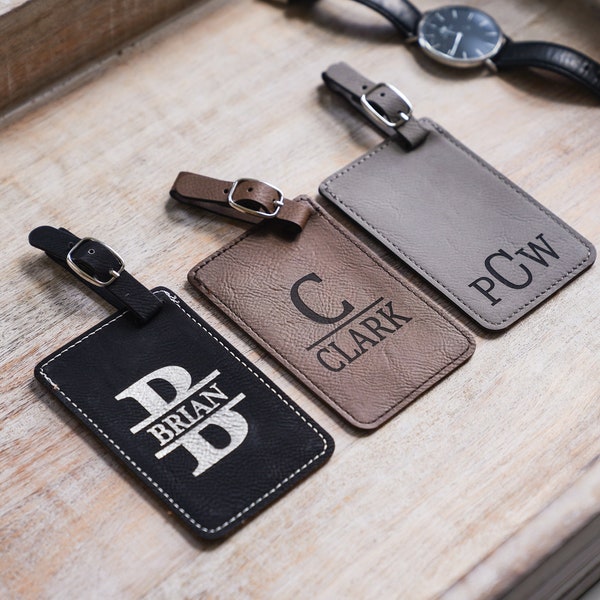 Monogram Luggage Tag - Etsy