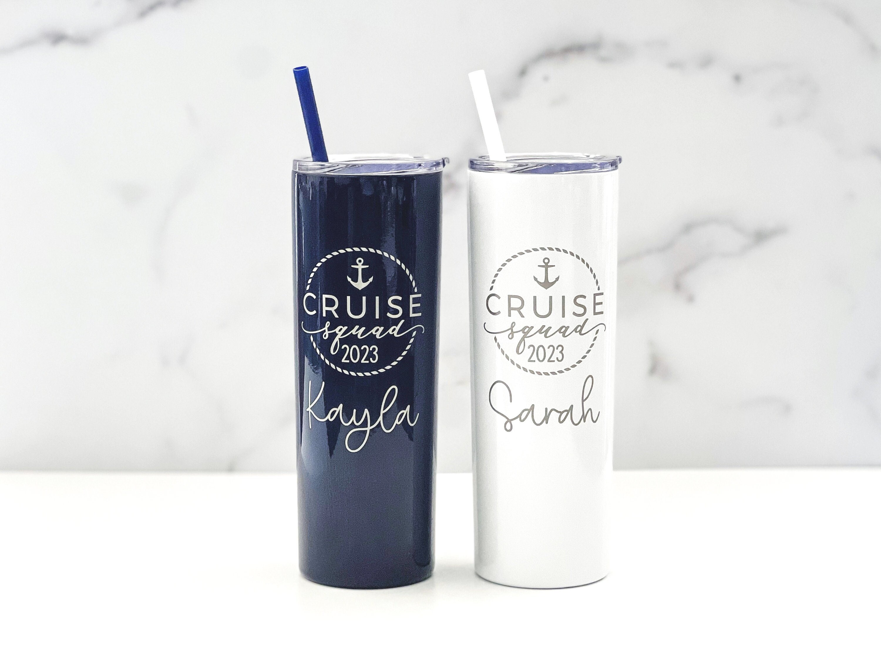Personalized Cruise Tumblers - Laser Engraved Skinny Tumbler, Girls ...