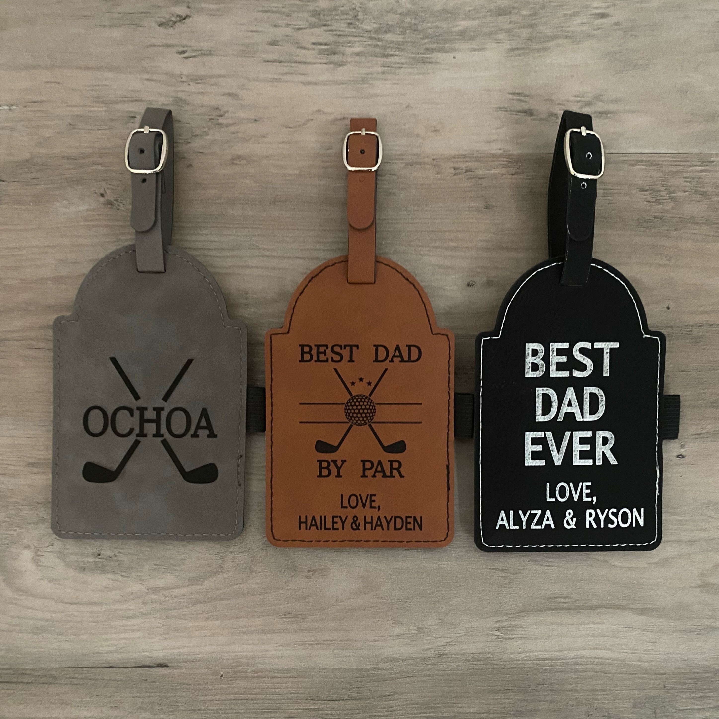 Personalized Engraved Golf Bag Tag With Tees Leather Golf - Etsy UK
