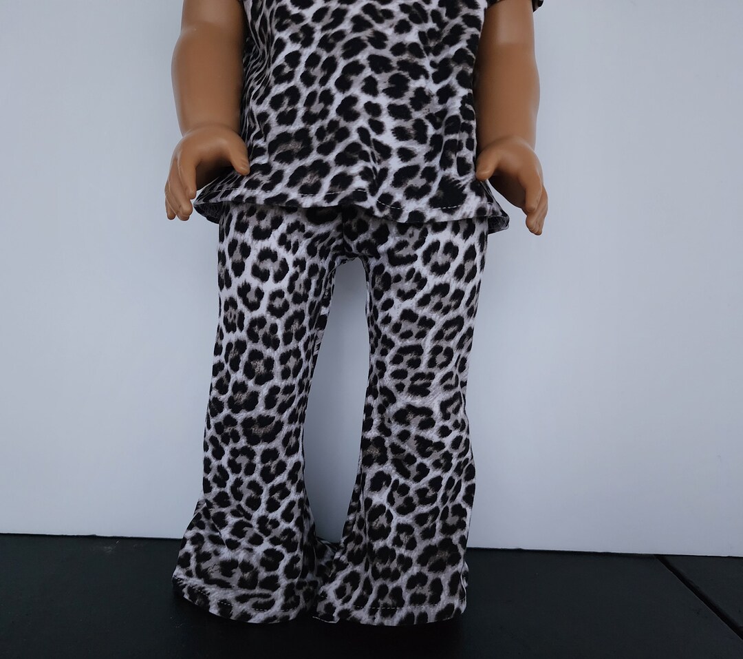 Grey Scale Animal Knit Bellbottom Pants for 18 Inch Dolls by the Glam ...