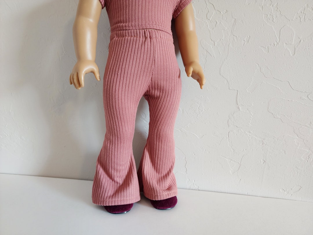 Bellbottom Pants for 18 Inch Dolls by the Glam Doll Black Floral - Etsy