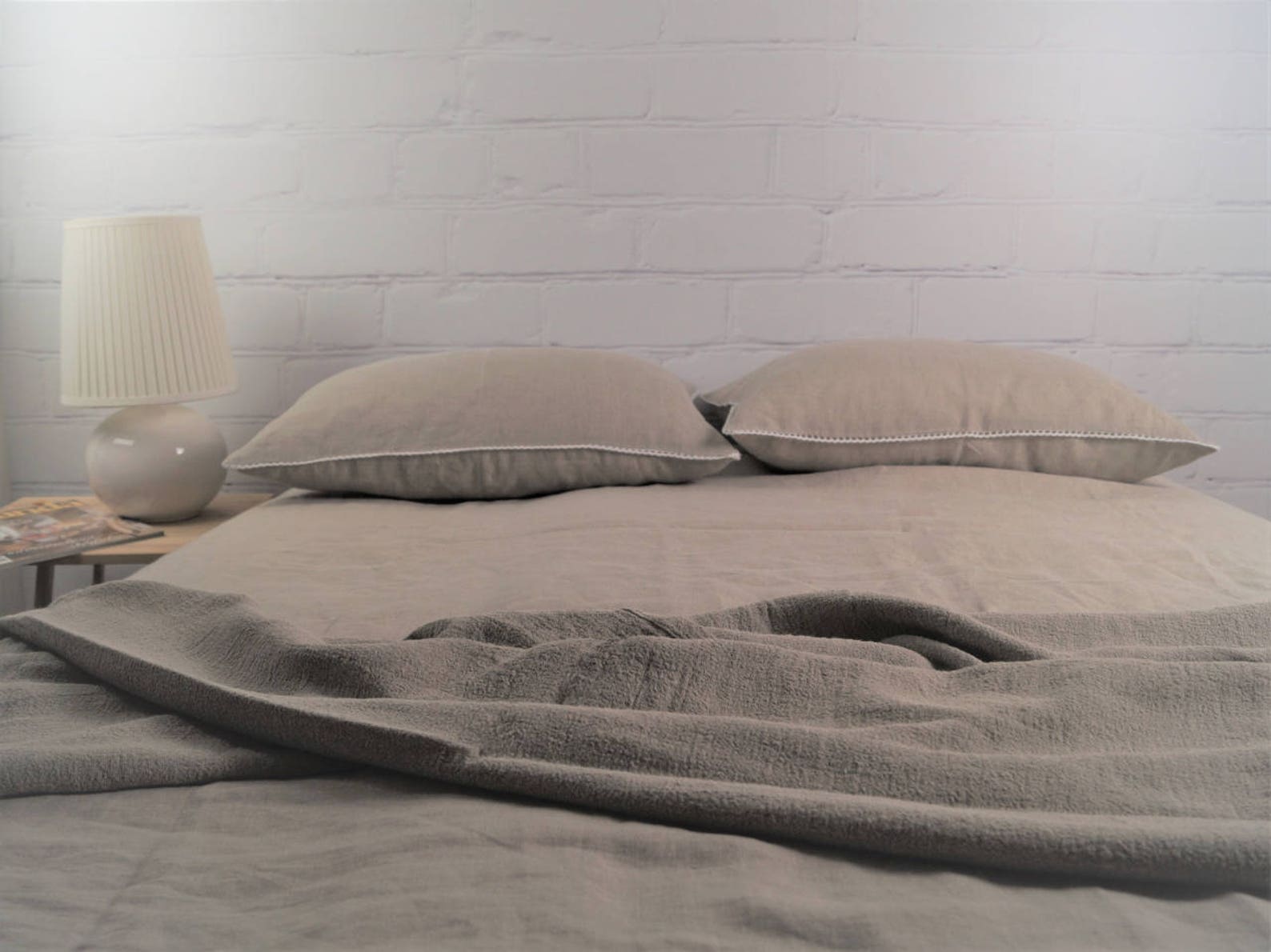 Linen Bedding 100% Linen Natural Linen Bedding Softened - Etsy