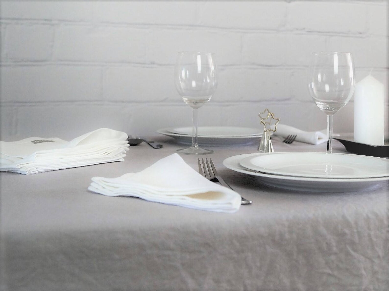Gray Linen Tablecloth Pure Linen Tablecloth Wedding - Etsy