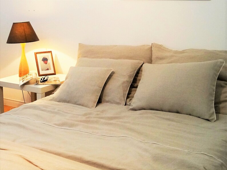 Linen bedding set Queen Size duvet cover and 4 pillow cases | Etsy