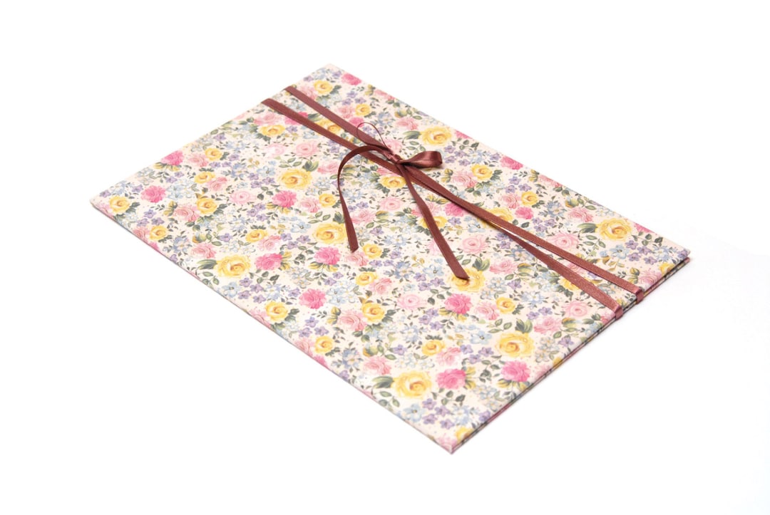 File Folders Size A4 With Vintage Rose Flower Pattern - Etsy