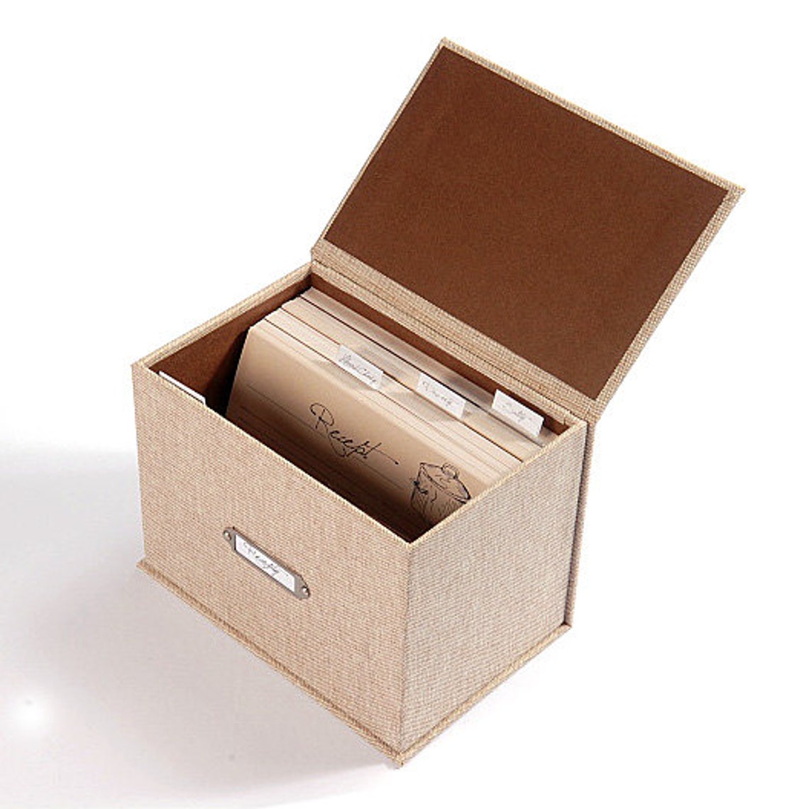 Recipe Box Set With Recipe Cards Canvas - Etsy