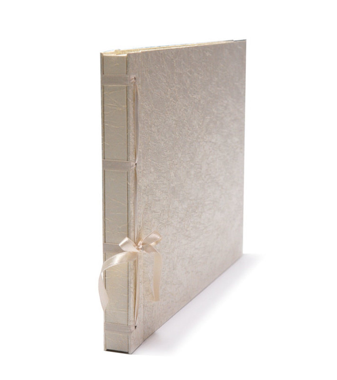 Silk Wedding Photo Album - Modern Wedding Gift, Anniversary Scrapbook ...