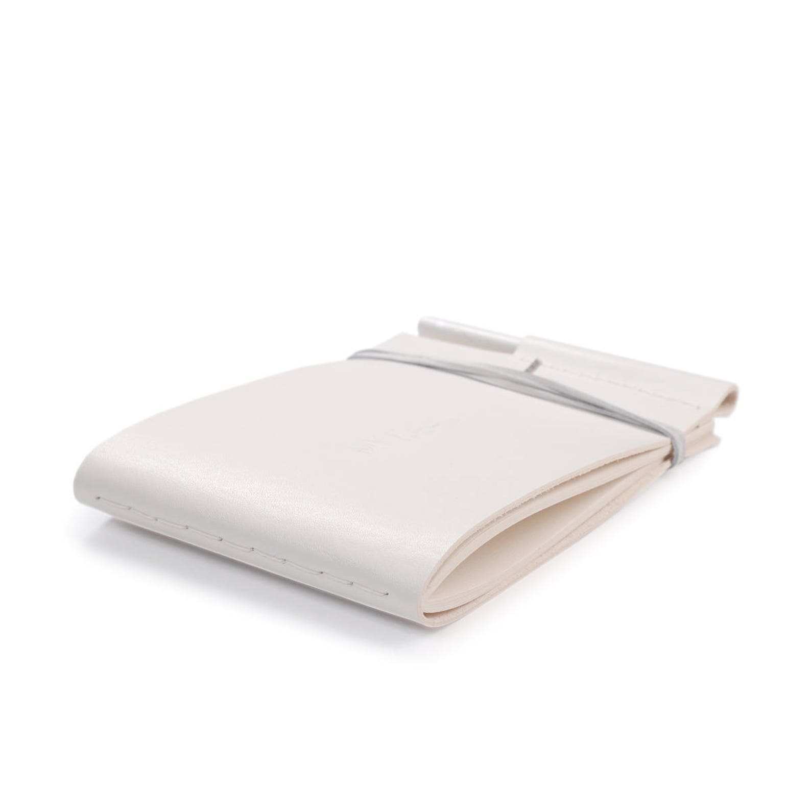 Leather Notebook With Pen Holder JOURNAL+, Leather Journal, White ...