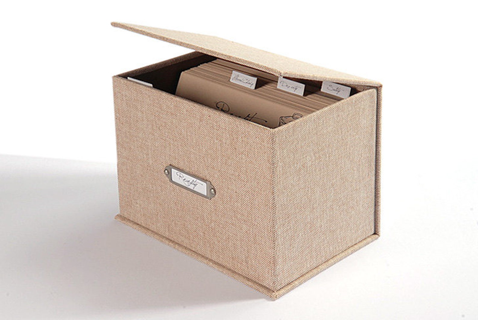 Recipe Box Set With Recipe Cards Canvas - Etsy