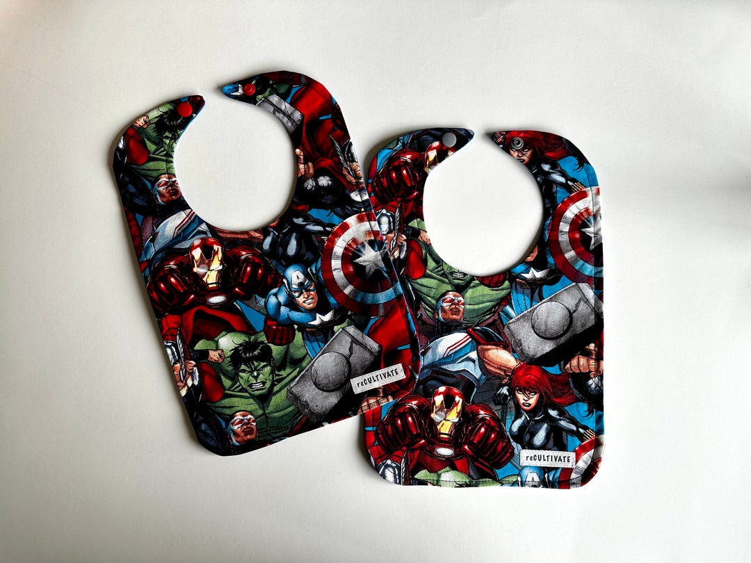 Avengers Baby Bib Marvel Bib Marvel Baby Gift Avengers Bib - Etsy