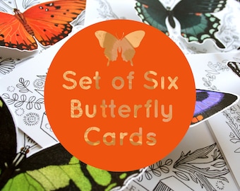 Butterfly Blank Greeting Cards set of 4 - Etsy