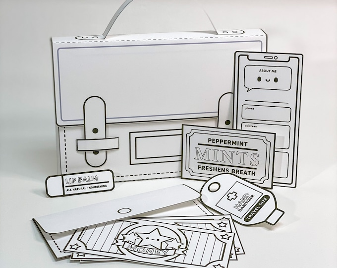 Color & Design Your Own Bag Kids Paper Craft Tote - Etsy