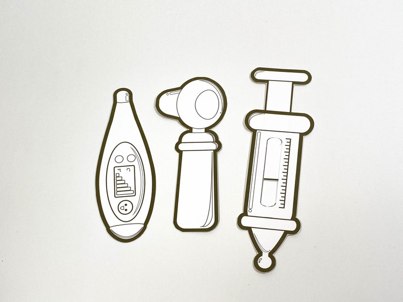 Nurse Doctor Medical Kit | Coloring Paper Craft | Printable Kids Toy ...