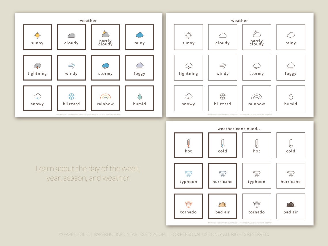 Kids Perpetual Calendar; Printable Learning Activity Homeschool ...