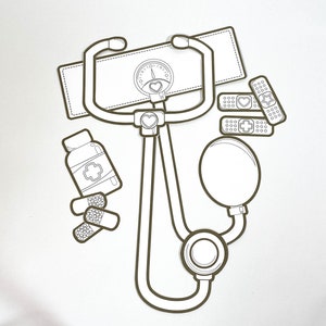 Nurse Doctor Medical Kit | Coloring Paper Craft | Printable Kids Toy ...