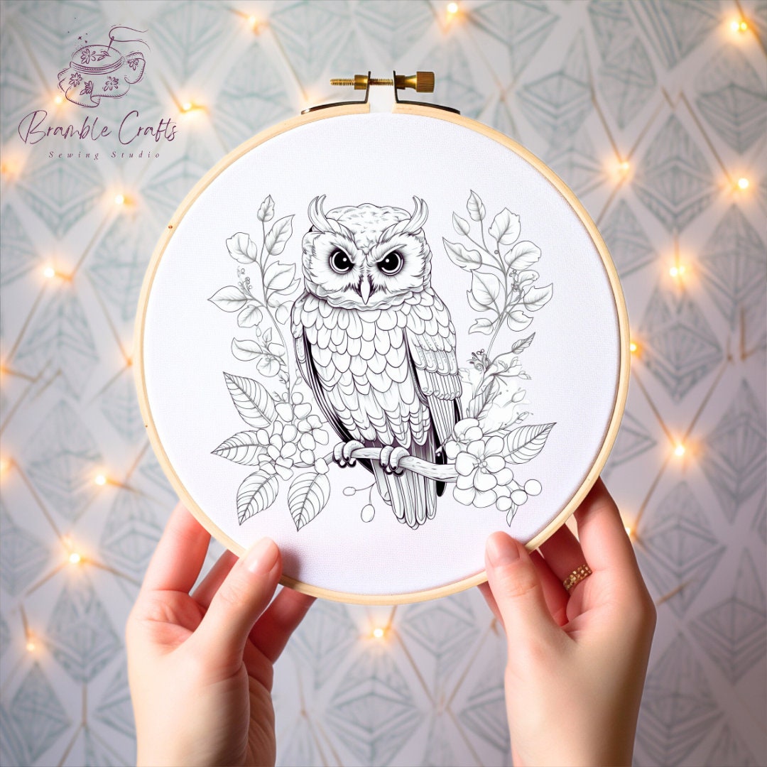 Sewing Pattern Owl Embroidery Pattern Gift Owl Sewing Pattern Owl ...