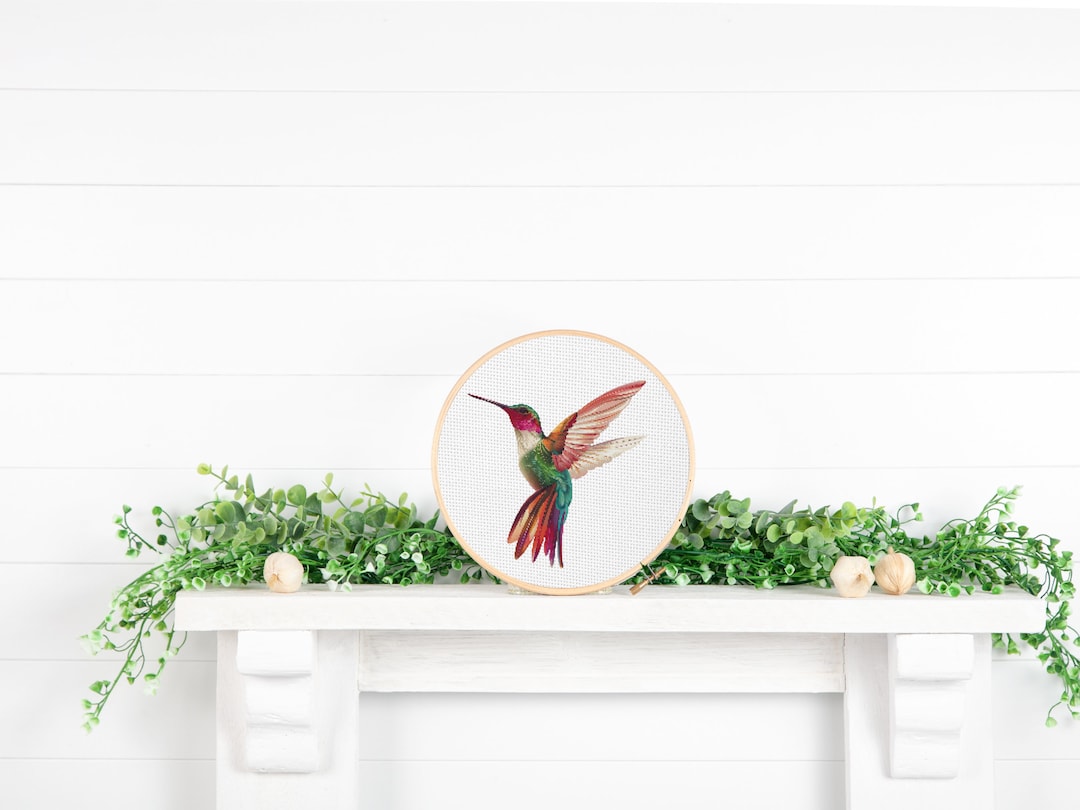 Cross Stitch Pattern, Hummingbird Cross Stitch, Embroidery Pattern ...