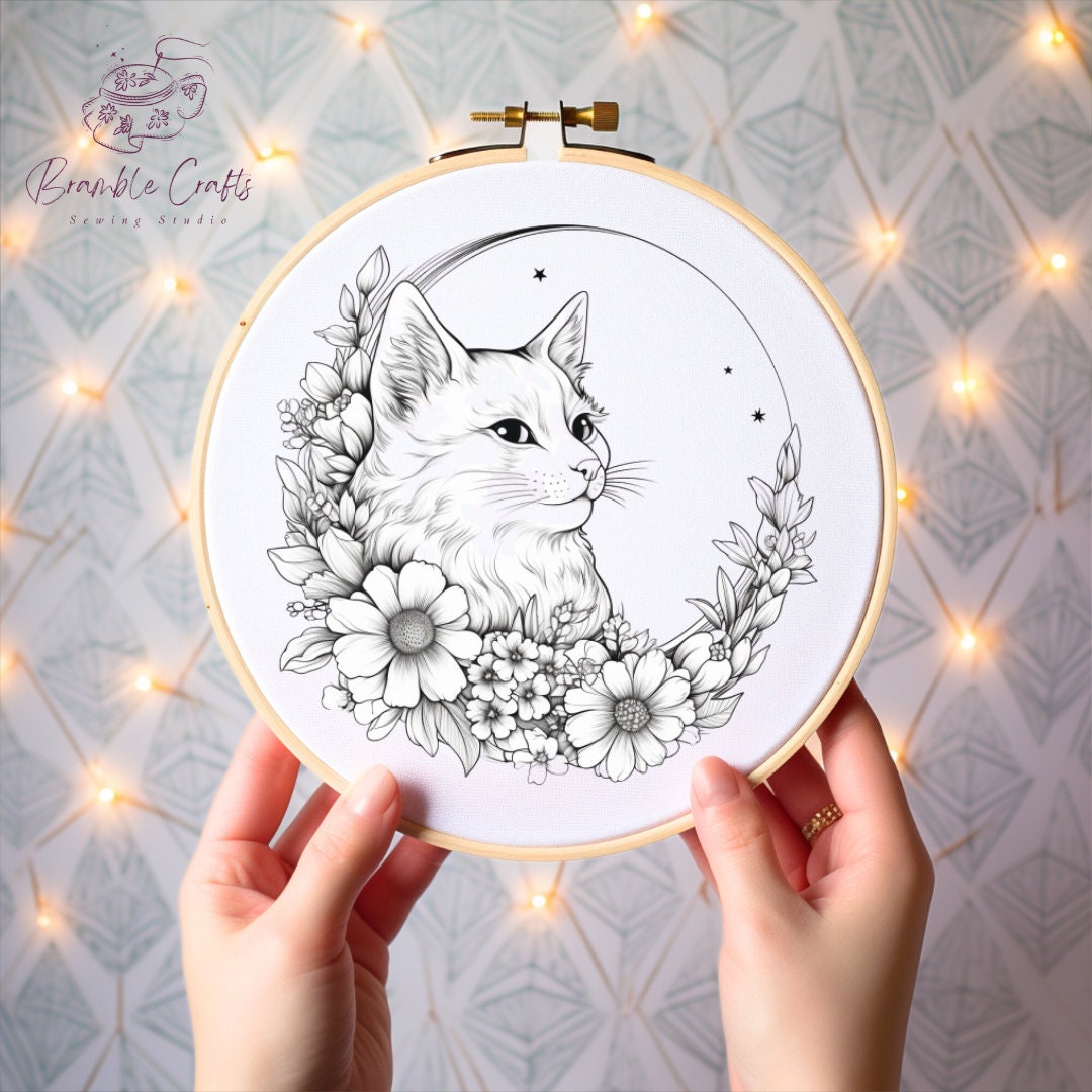 Sewing Pattern Cat Embroidery Pattern Gift Cat Sewing Pattern Cat ...