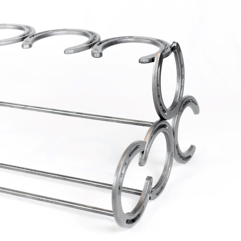 Rustic Horseshoe Boot & Shoe Rack the Heritage Forge - Etsy