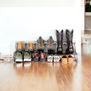 Rustic Horseshoe Boot & Shoe Rack - the Heritage Forge - Etsy