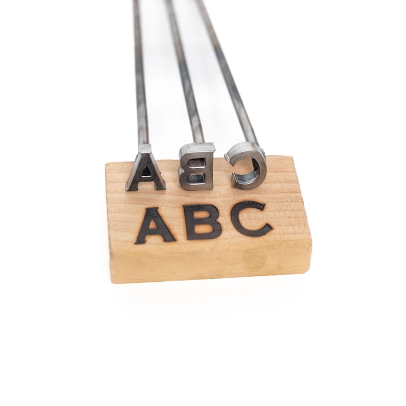A-Z Individual Letter Mini Branding Irons - Copperplate - the Heritage ...