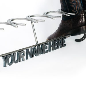 Rustic Custom Horseshoe Boot Rack - 1, 2, 3, or 4 Pairs - Handmade ...